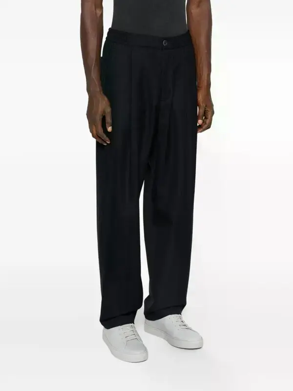 Herno Elasticated Waist Trousers With Dart Detailing