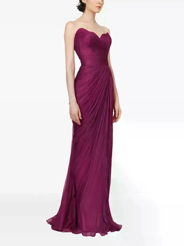 IRIS SERBAN Gisselle Strapless Draped Gown