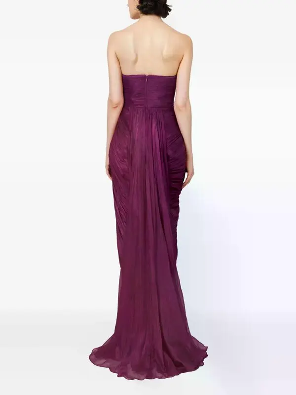 IRIS SERBAN Gisselle Strapless Draped Gown
