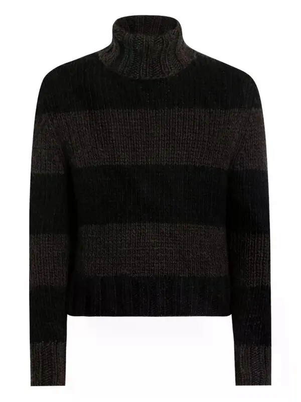 Dolce & Gabbana Striped Roll-neck Sweater - Brown