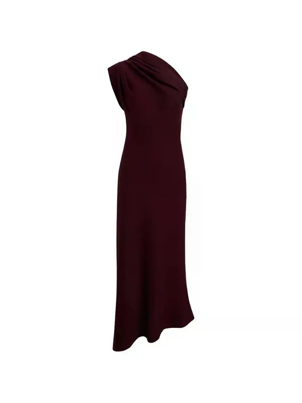 Khaite Draped One-shoulder Dress - Red