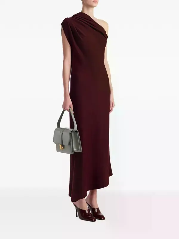 Khaite Draped One-shoulder Dress - Red