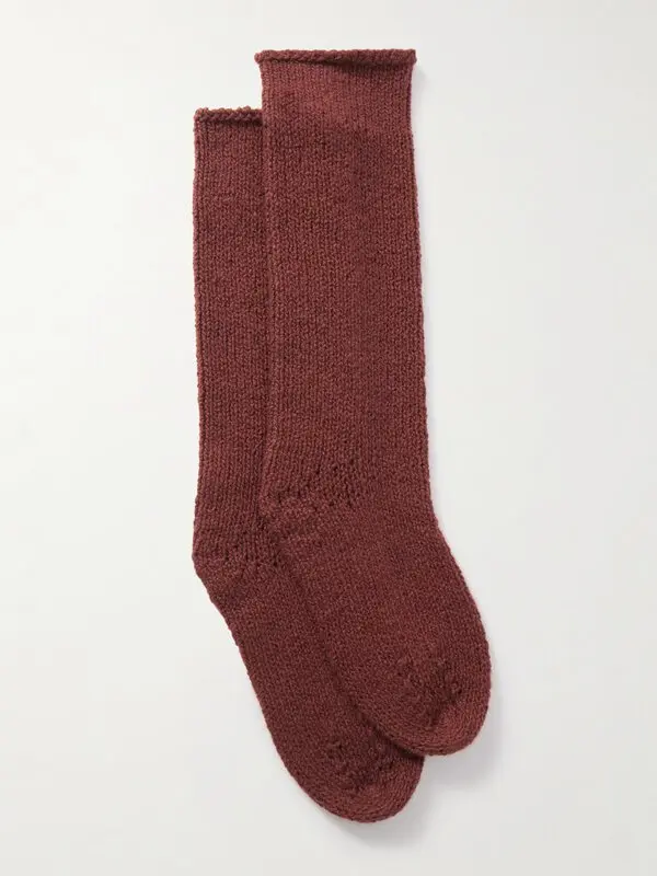 Gabriela Hearst Nikola Ribbed Cashmere-blend Socks - Red