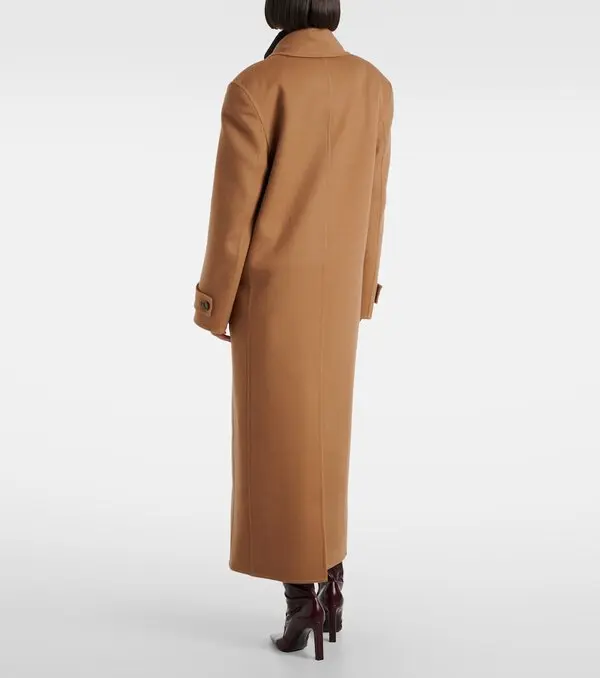 Saint Laurent Double-breasted Cashmere And Wool Coat