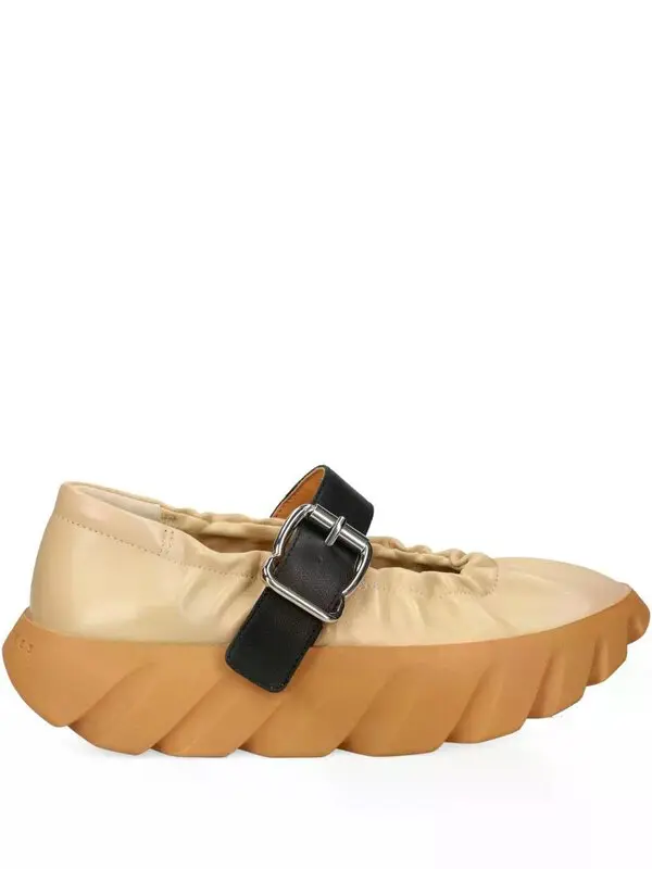 4CCCCEES Tura Cove Ballerinas With Buckle Strap - Neutrals