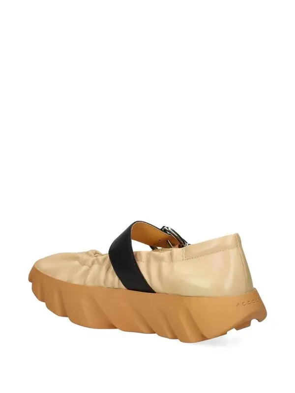 4CCCCEES Tura Cove Ballerinas With Buckle Strap - Neutrals