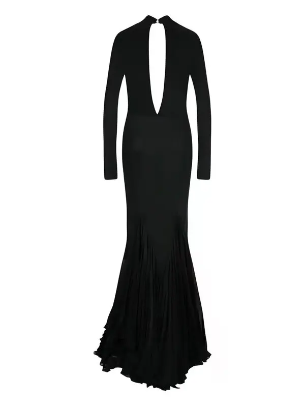 Khaite Pleated Silk Maxi Dress