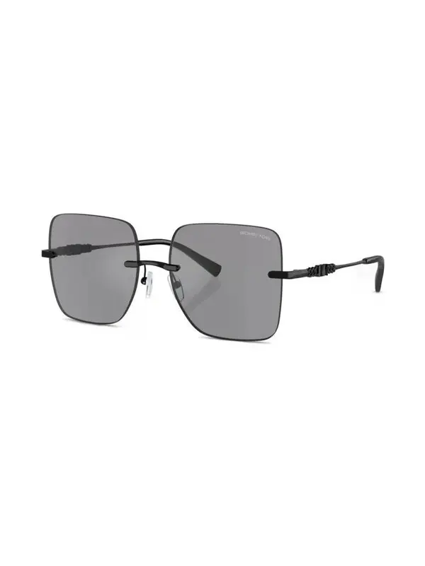 Michael Kors Rimless Square Frame Sunglasses With Chain-link Trim