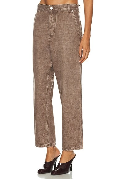 Bottega Veneta Cropped Wide Leg Denim Trousers