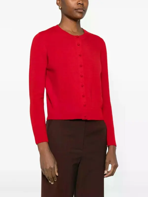 Alpha Studio Round Neck Button-front Cardigan