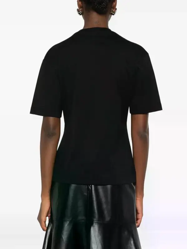 Simone Rocha Ruffled Satin-panel T-shirt