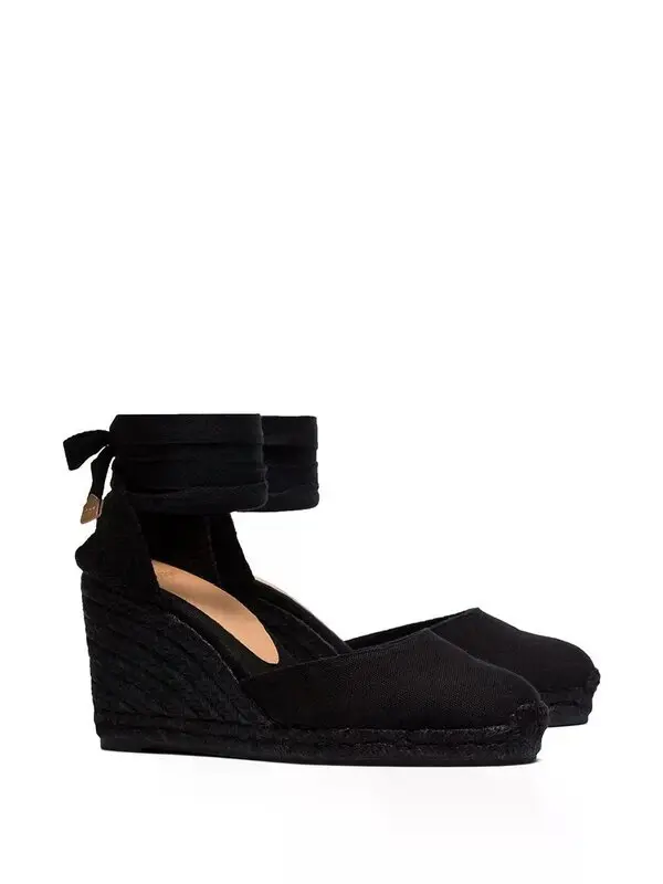 CastaÑer Carina 80 Ankle-tie Wedge Sandals