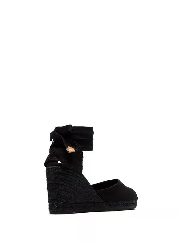 CastaÑer Carina 80 Ankle-tie Wedge Sandals