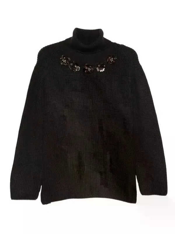 P.a.r.o.s.h Roll Neck Sequin Embellished Sweater