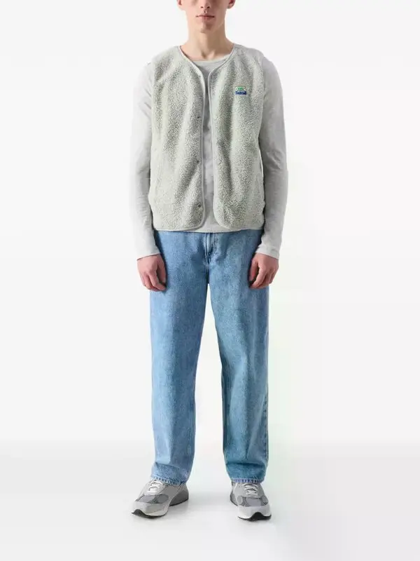 American Vintage Button-fastening Fleece Gilet - Grey