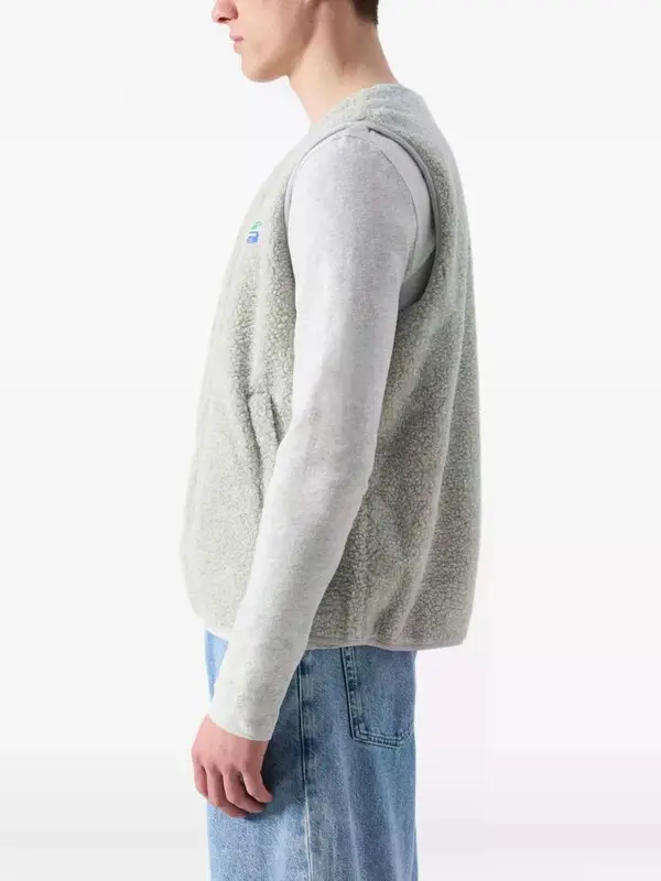 American Vintage Button-fastening Fleece Gilet - Grey
