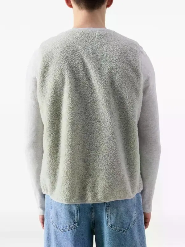 American Vintage Button-fastening Fleece Gilet - Grey