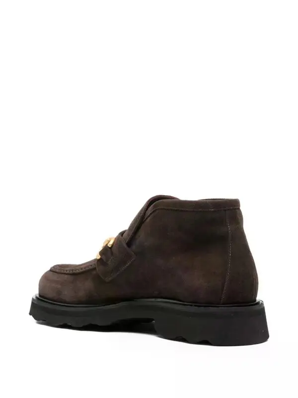 POMME D´OR Chain-embellished Suede Ankle Boots