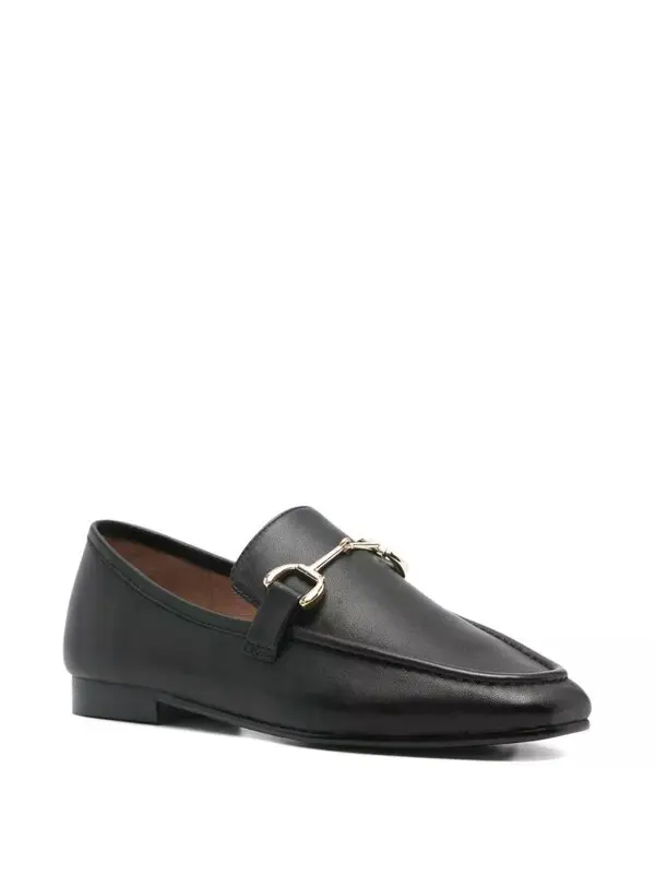 BIBI LOU Leather Horsebit Loafers - Black