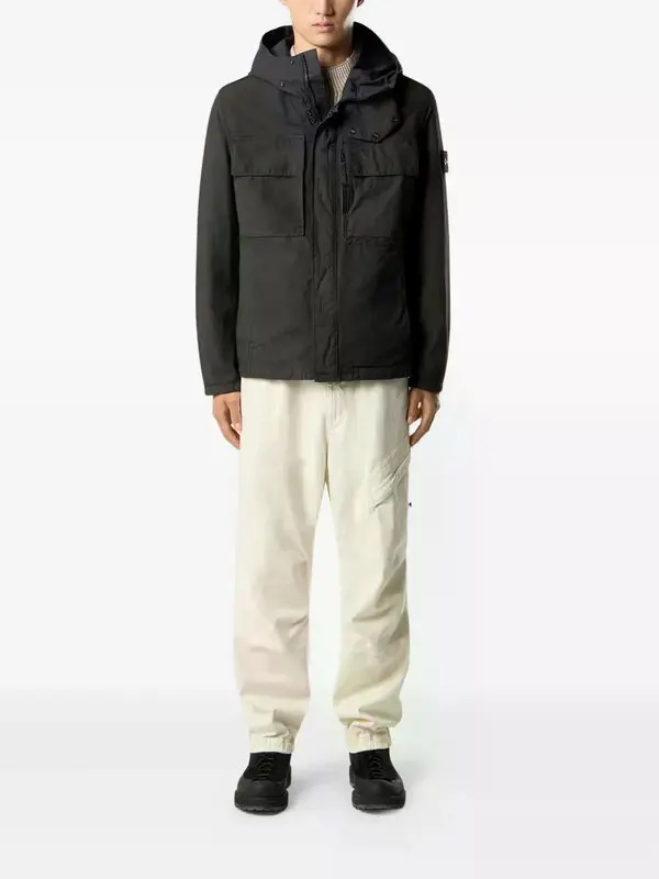 Stone Island Hooded Patch-pocket Jacket