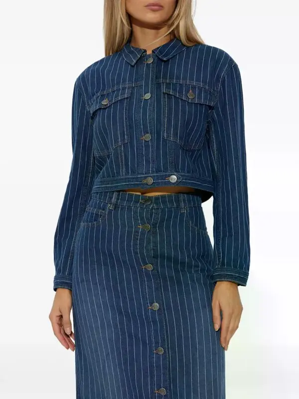 Munthe Pinstripe Cropped Jacket