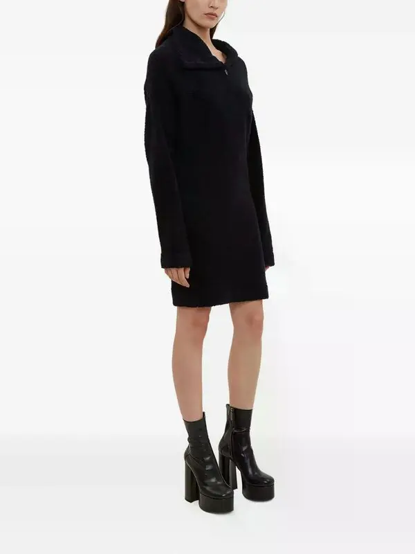 Atlein Asymmetrical Funnel-neck Sweater Dress