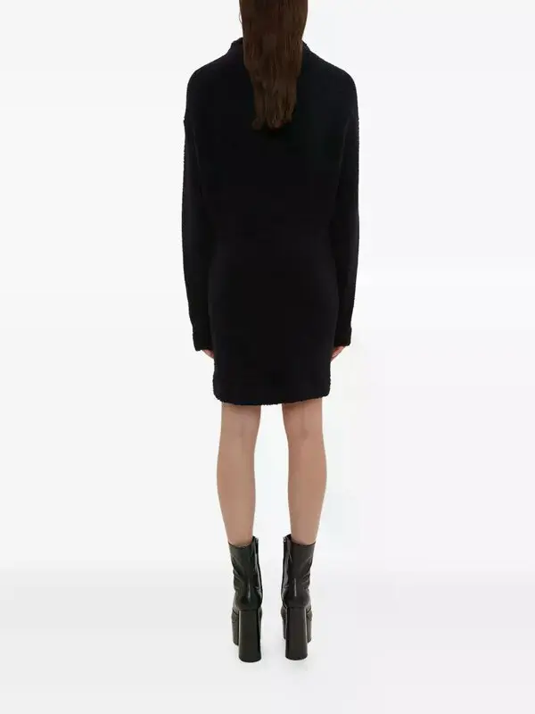 Atlein Asymmetrical Funnel-neck Sweater Dress