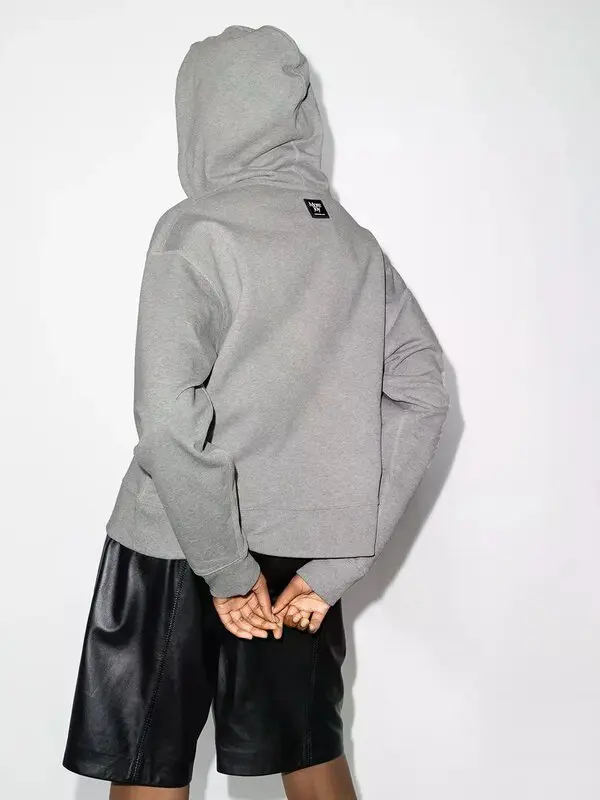 MORE JOY Cropped Embroidered Hoodie