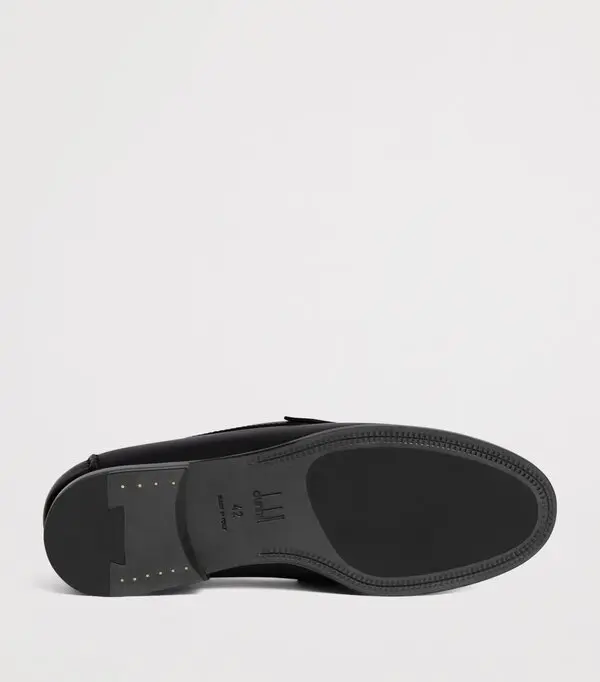 Dunhill Leather Flex Heddond Loafers - Black