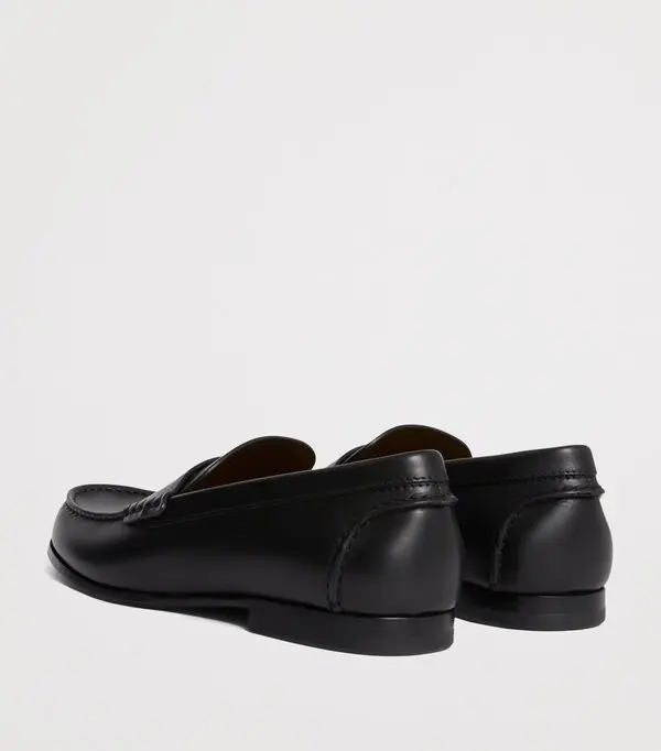 Dunhill Leather Flex Heddond Loafers - Black
