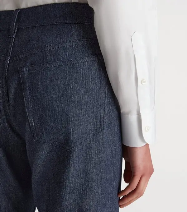 Dunhill Wool-blend Denim Trousers - Blue