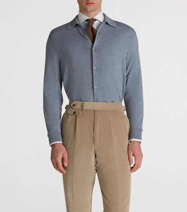 Dunhill Superfine Virgin Merino Wool Shirt