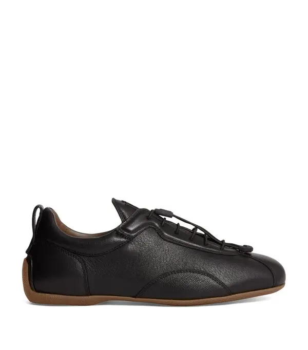 Dunhill Deerskin Davies Sneakers - Black