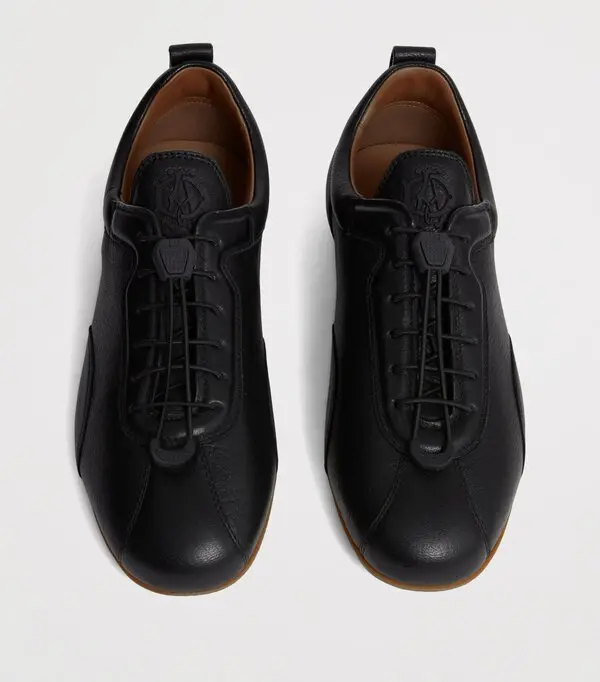 Dunhill Deerskin Davies Sneakers - Black