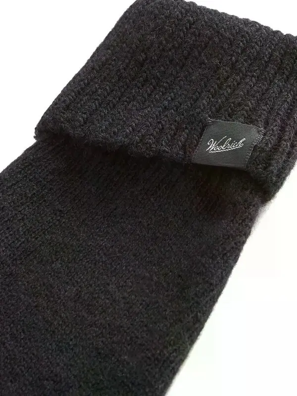 Woolrich Logo-appliqué Virgin Wool Gloves - Black