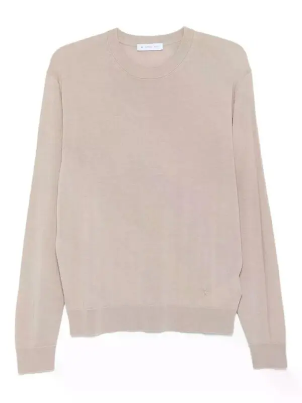 MANUEL RITZ Crew Neck Wool Sweater - Neutrals