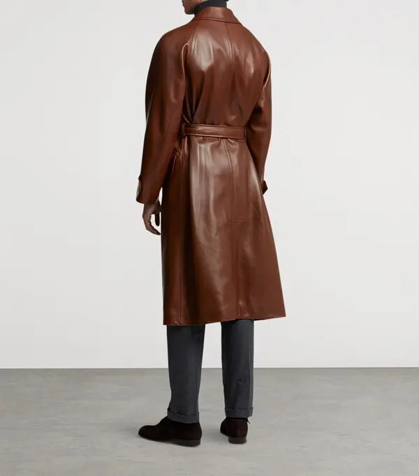 Dunhill Archive Leather Trench Coat