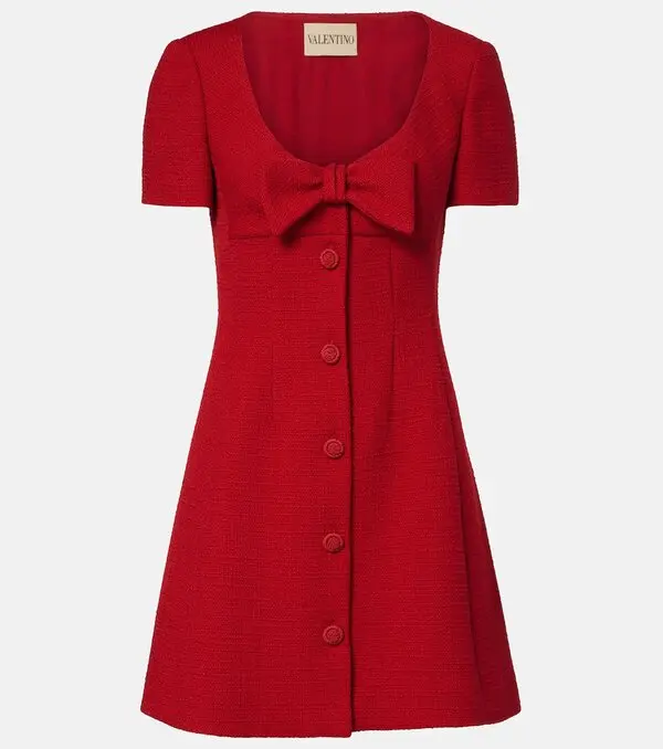 Valentino Garavani Wool-blend Tweed Minidress