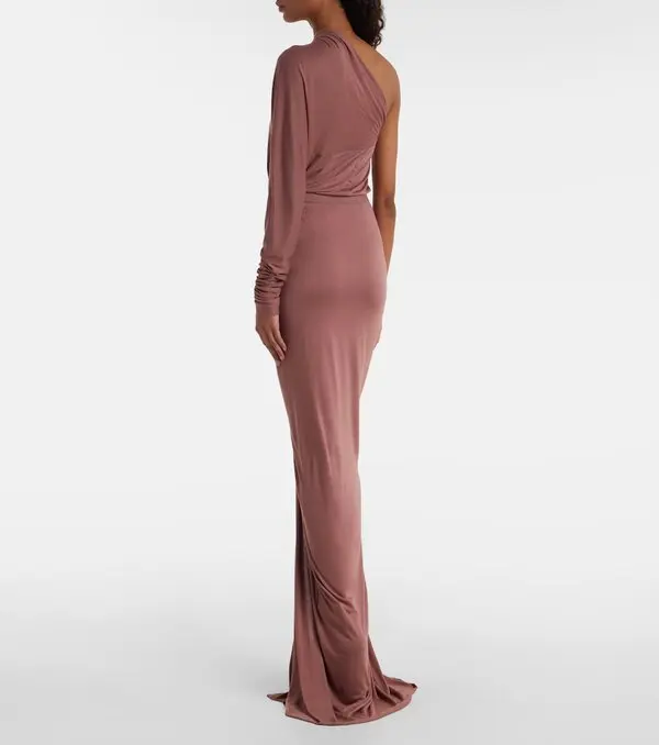 Rick Owens Ruched Jersey Maxi Skirt - Pink