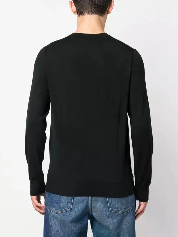 Brioni Fine-knit Wool Jumper - Black