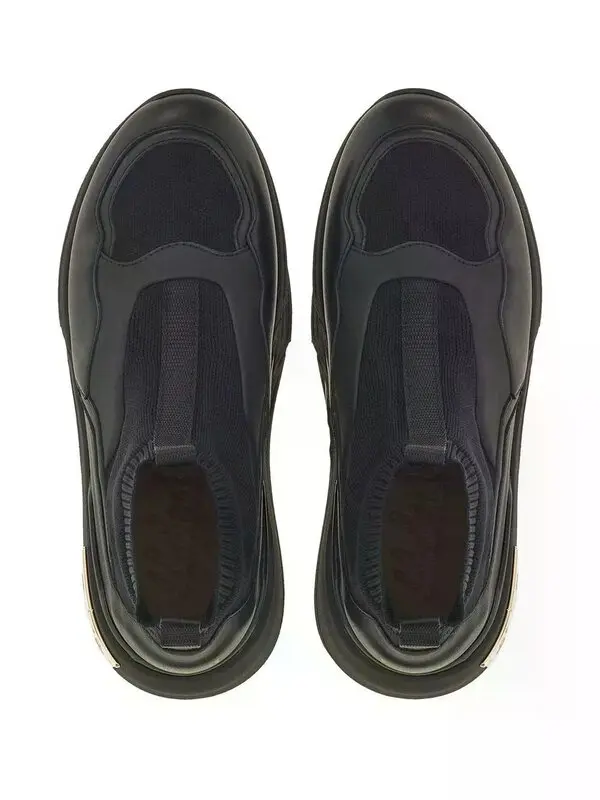 FERRAGAMO Sock-style Sneakers With Gold-tone Detailing
