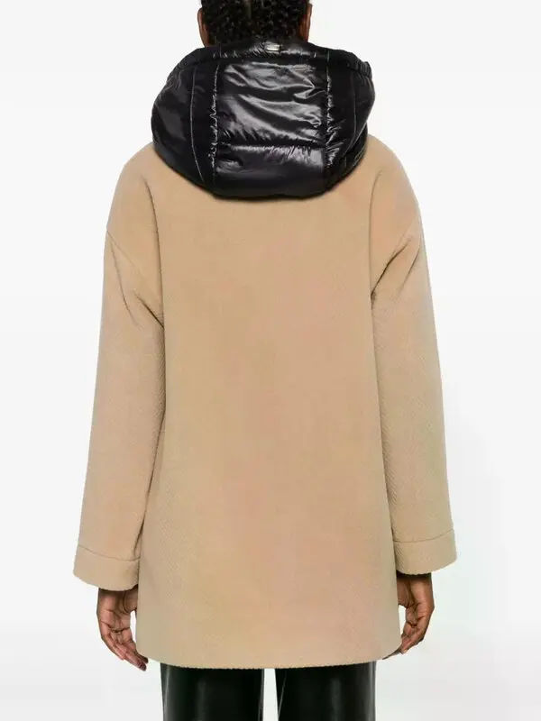 Herno Zip-up Hooded Coat In Virgin Wool