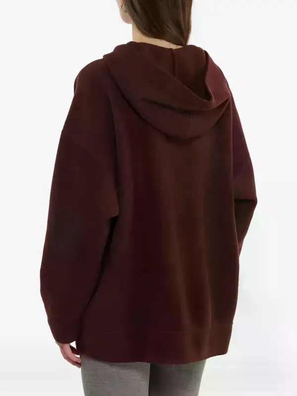 Max Mara Zip-up Hooded Sweater - Red