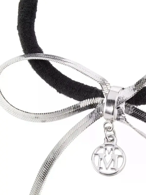 MAISON MICHEL Mya Bow Embellished Hair Scrunchie