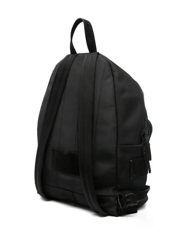 Moschino Logo Plaque Zip Backpack