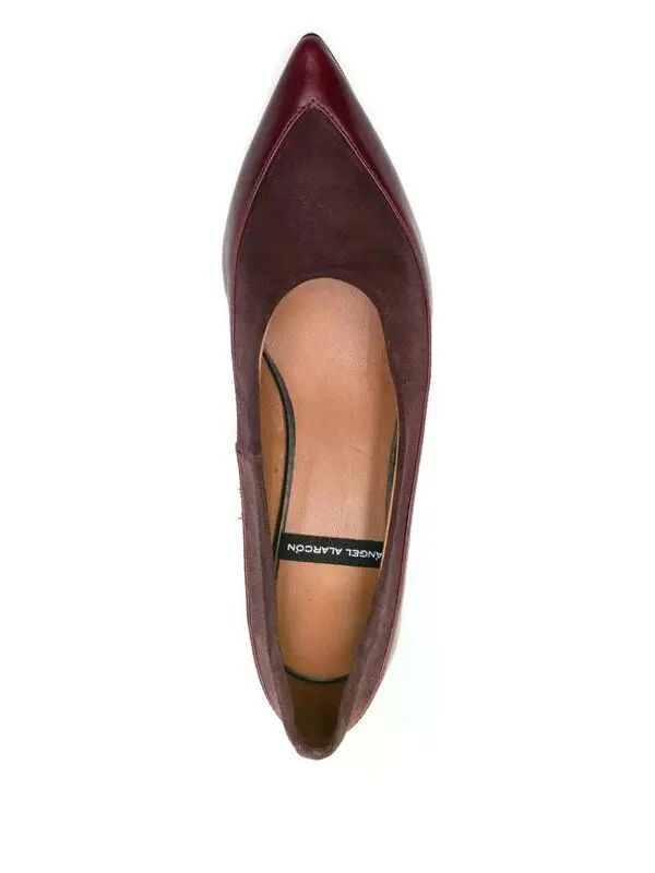 ANGEL ALARCON 40mm Pointed-toe Suede Pumps - Red