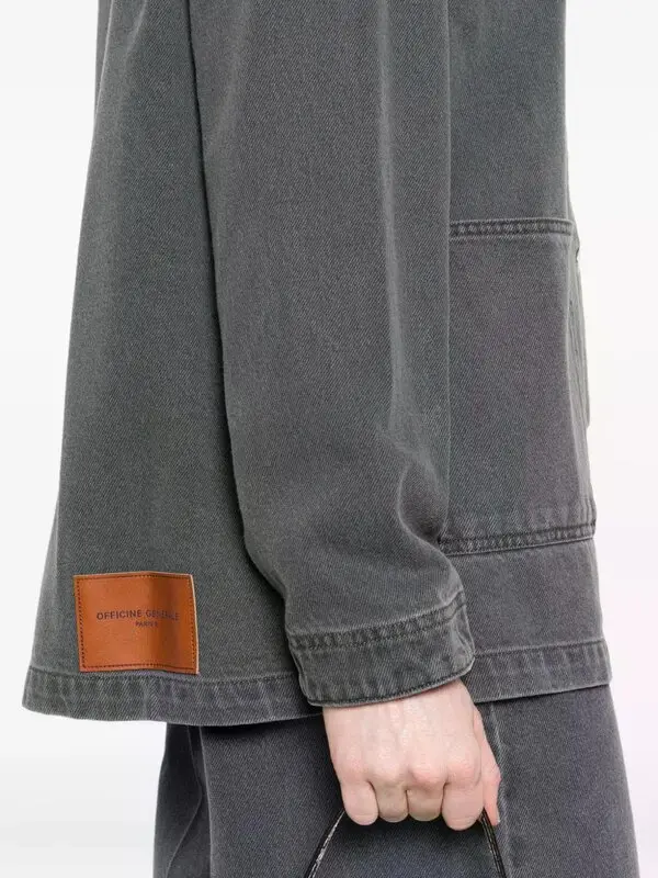 Officine Générale Corduroy Collar Denim Chore Jacket
