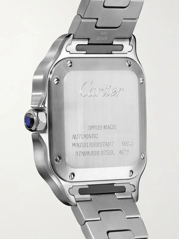 Cartier Santos De Automatic Stainless Steel Diamond Watch