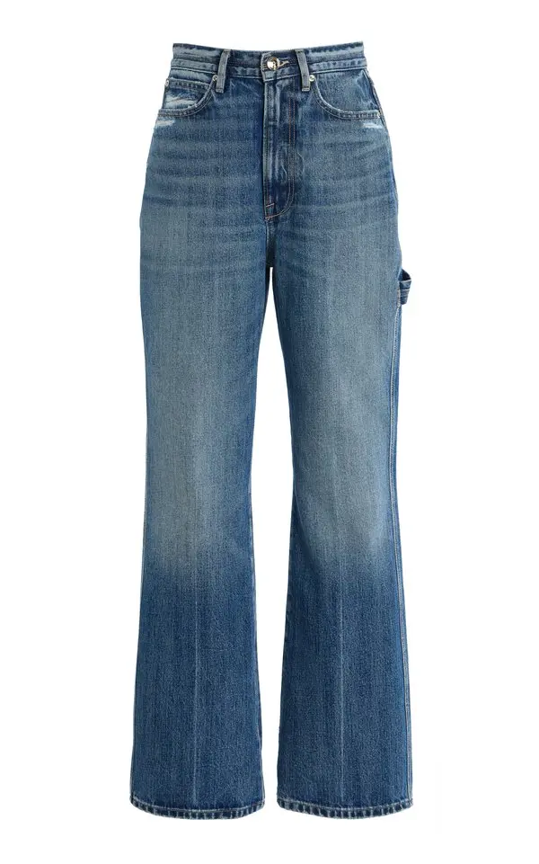 RÙADH The Clyde Rigid High-rise Flared Jeans - Blue