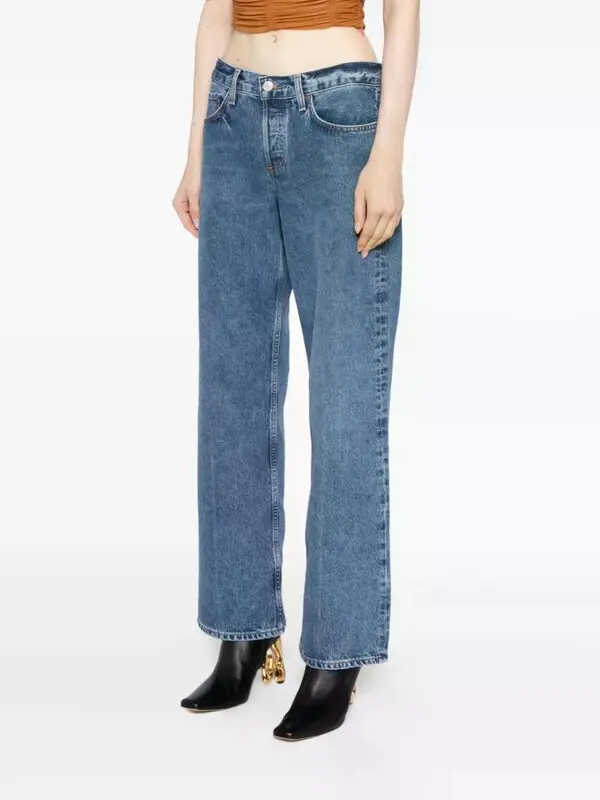 AGOLDE Low-rise Loose Jeans In Cerulean